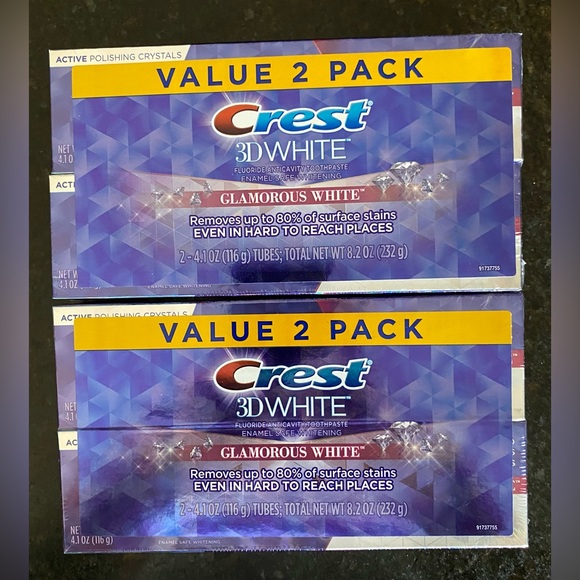 Crest | Bath | Lot Of 2 Crest 3d White 2 Packs Whitening Toothpaste ...